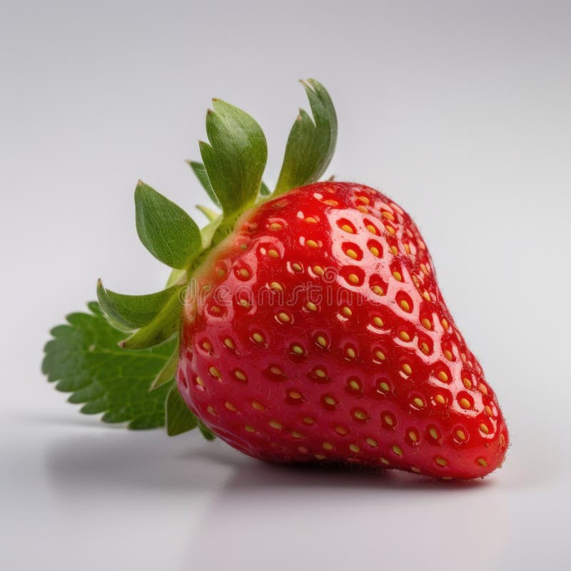 An Elegant Composition of a Vibrant Ripe Strawberry Generative AI Stock ...