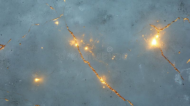 Elegant Concrete Surface with Light Gold Embedded Tiles for ...