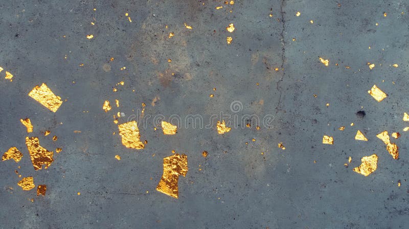 Elegant Concrete Texture with Embedded Gold Tiles for Artistic Design ...