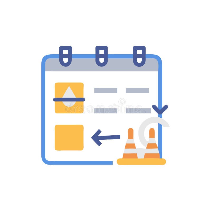 Elegant Construction Timeline Icon for Management Stock Illustration ...