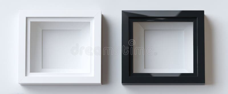 The Elegant Contrast of Black and White Picture Frames on a Modern Wall ...