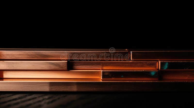 Elegant Copper Bar Background with Ample Copy Space Stock Illustration ...