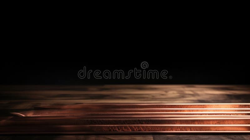 Elegant Copper Bar Background with Ample Copy Space Stock Illustration ...