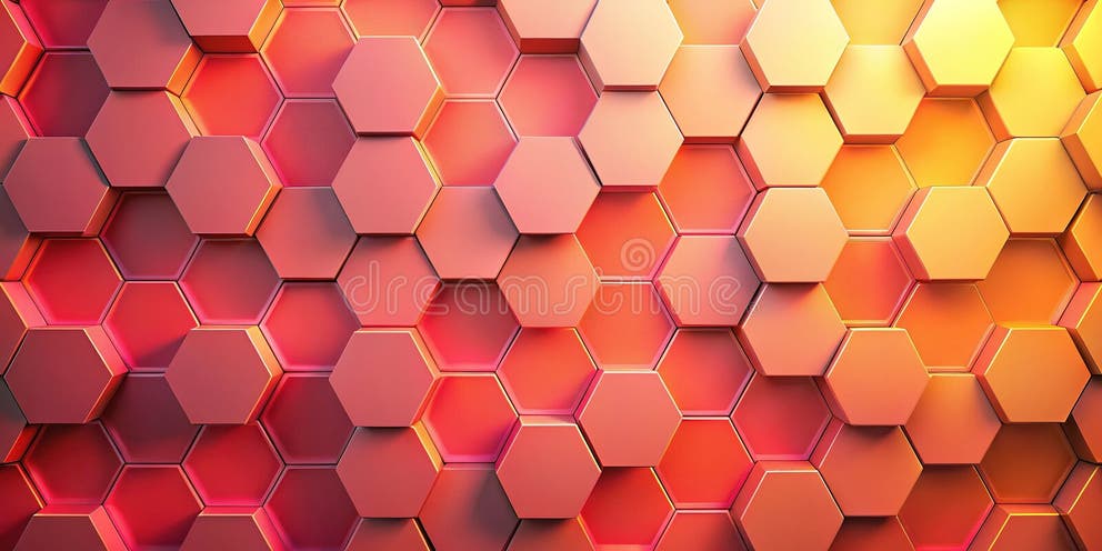 Elegant Coral Hexagon Gradient Background a Subtle Modern Geometric ...
