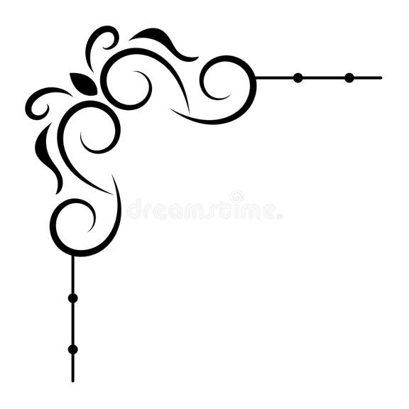 Elegant corner frame stock vector. Illustration of border - 357580265