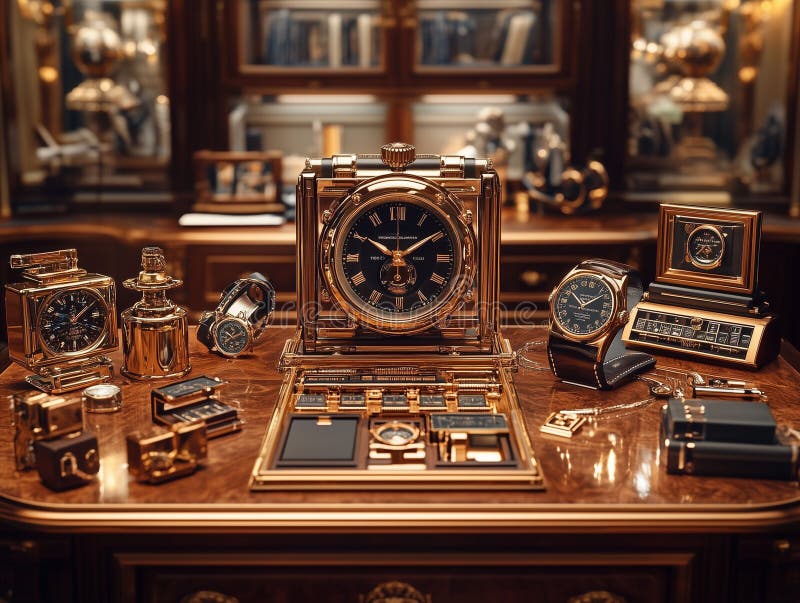 Sophisticated Styling Gadgets on Display Stock Illustration ...