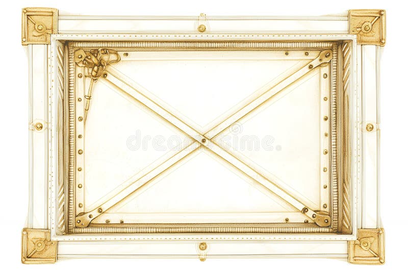 Elegant Cream and Gold Architectural Ceiling Detail Overhead View X ...