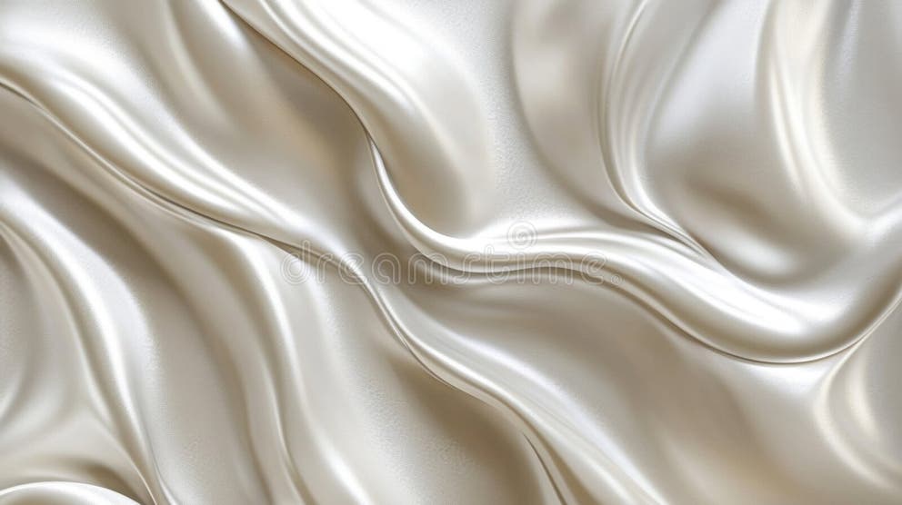 Elegant Cream Silk Fabric Drape Texture Background Stock Illustration ...