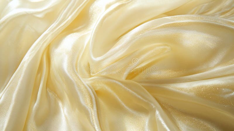 Elegant Creamy Yellow Silk Fabric Texture Background Soft Fold Rich ...