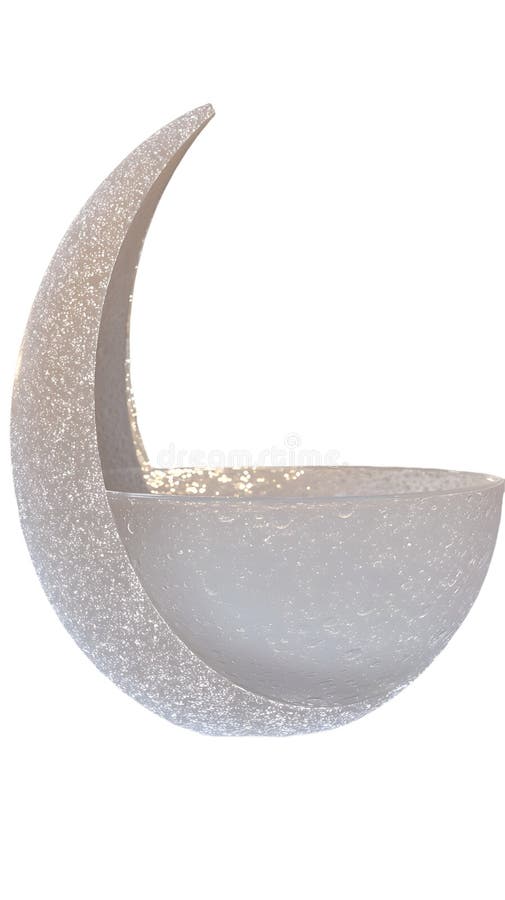 Elegant Crescent Moon-shaped Decor Stock Illustration - Illustration of ...