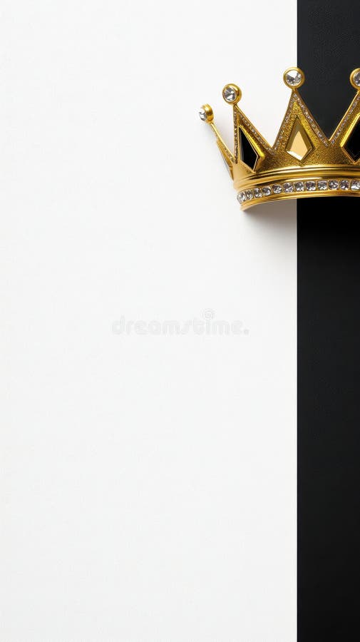 Elegant Crown on Contrasting Background, Showcasing Negative Space Art ...