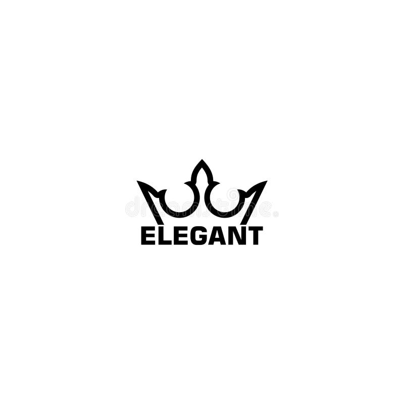 Elegant Crown Logo Sticker Icon Stock Vector - Illustration of vector ...