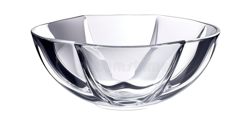 Elegant Crystal Glass Bowl. Modern Tableware for Dining and Decor ...