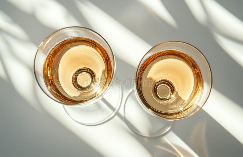 Elegant Crystal Glasses on a White Surface with Soft Lighting during ...