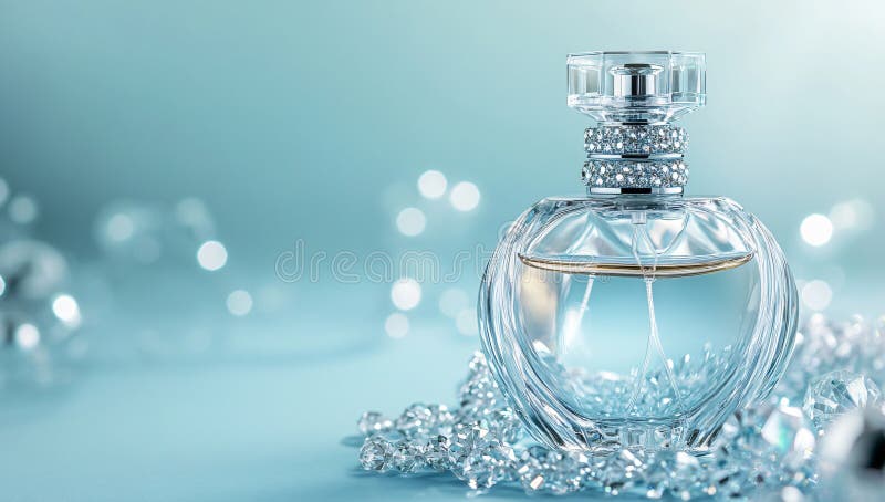 Elegant Crystal Perfume Bottle with Diamonds on High Quality Image ...