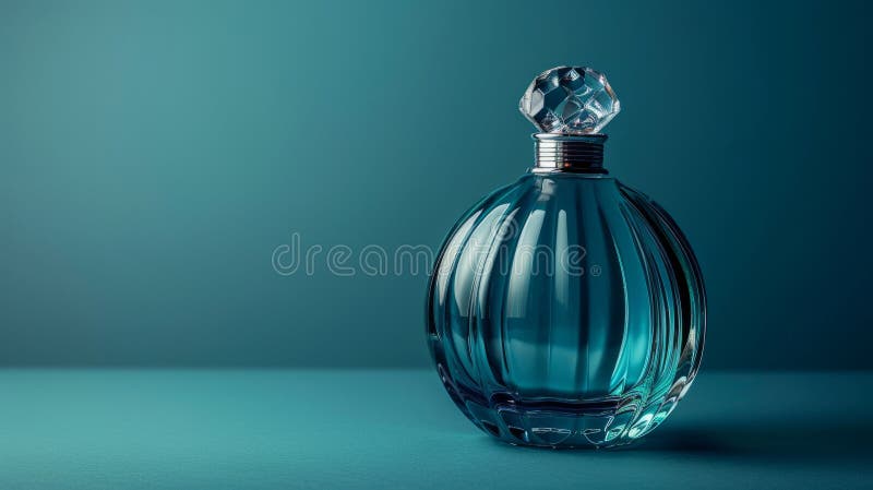 Elegant Crystal Perfume Bottle Teal Background Stock Photos - Free ...