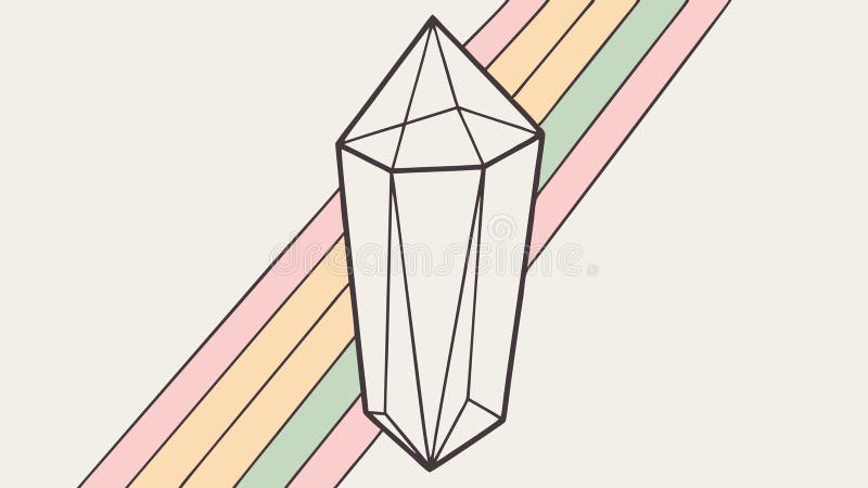 Elegant Crystal with Rainbow Light Spectrum, Vector Design Generative ...