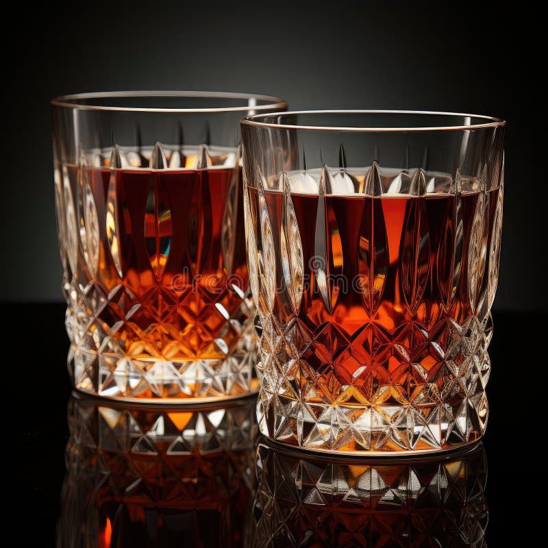 Elegant Crystal Shot Glasses for High-end Spirits Stock Illustration ...