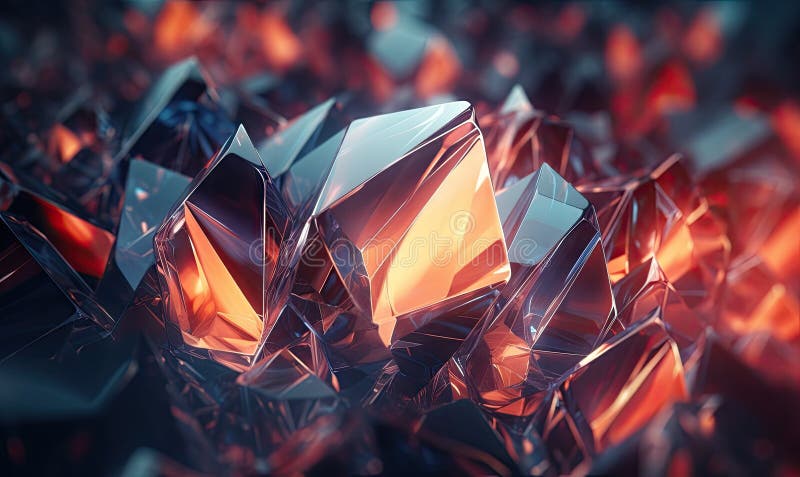 Elegant Crystal Structure with a Glass Morphism Effect. AI Generative ...