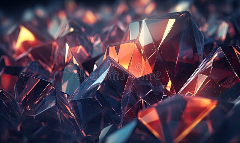 Elegant Crystal Structure with a Glass Morphism Effect. AI Generative ...