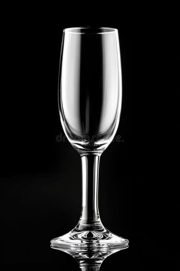 Elegant Crystal Clear Wine Glass Black Background Modern Decor Design ...