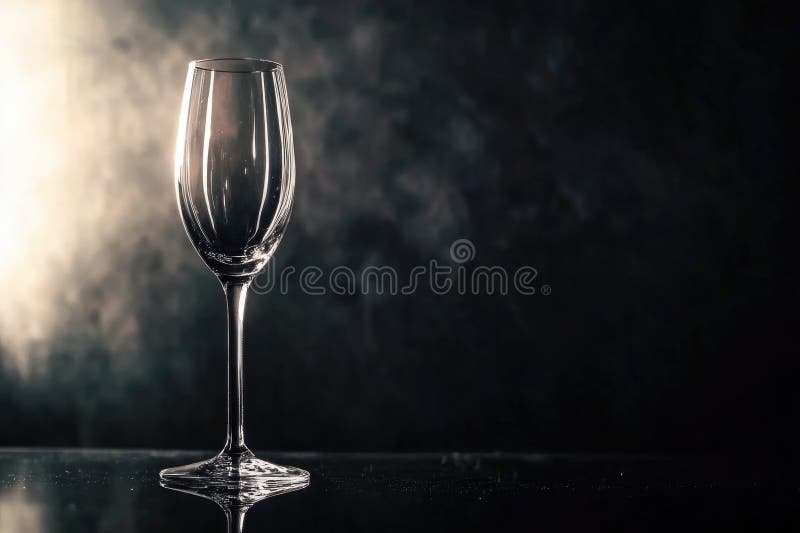 Elegant Crystal Wine Glass Dramatic Low Light Stock Photos - Free ...