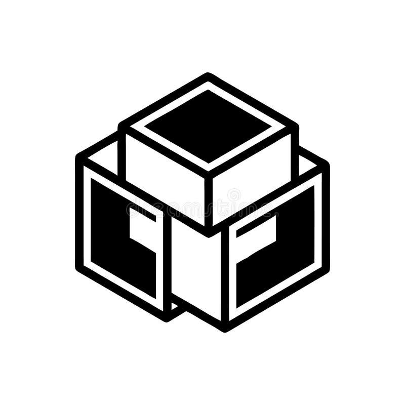 Elegant Cube Storage Unit for Organized Living Stock Vector ...