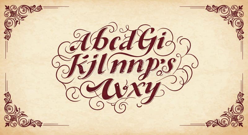 English Cursive Letters Stock Illustrations – 1,333 English Cursive ...