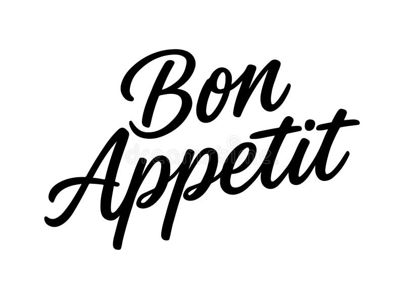Elegant Cursive Lettering of Bon Appetit Designed for a Culinary Theme ...
