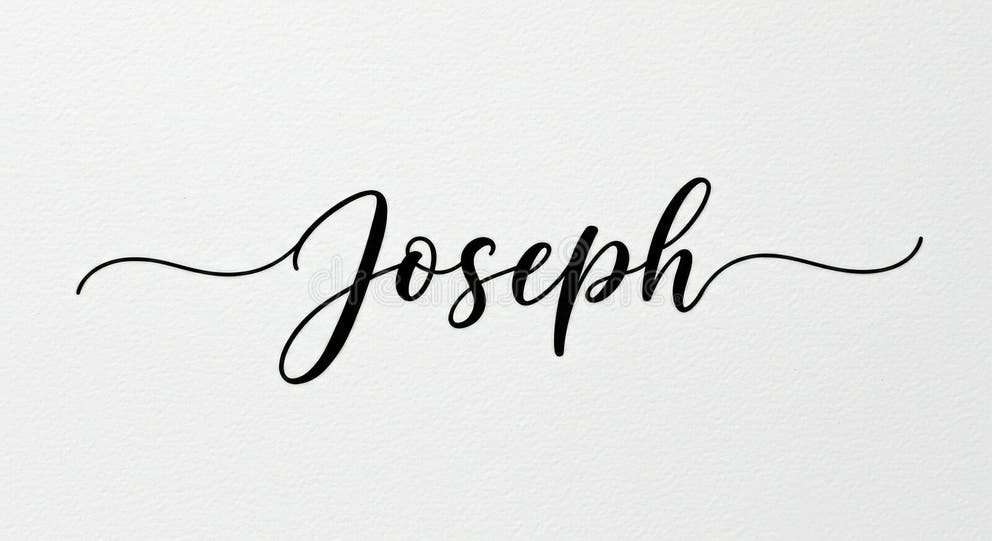 Elegant Cursive Name Joseph: a Simple, Stylish Typography Design Stock ...