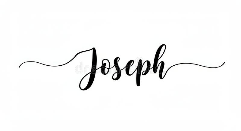 Elegant Cursive Name Joseph Stock Illustration - Illustration of black ...