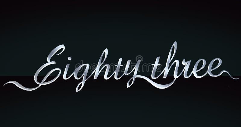 83 in Silver Words stock photo. Illustration of remembrance - 378817120