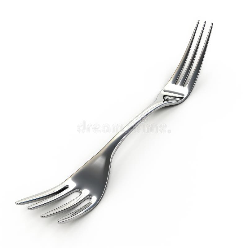 Two Silver Forks Intertwined: Elegant Tableware Design Stock ...