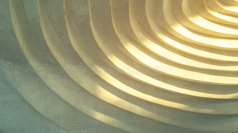 Elegant Curved Gold Molding Patterns on Wall Surface for Interior ...