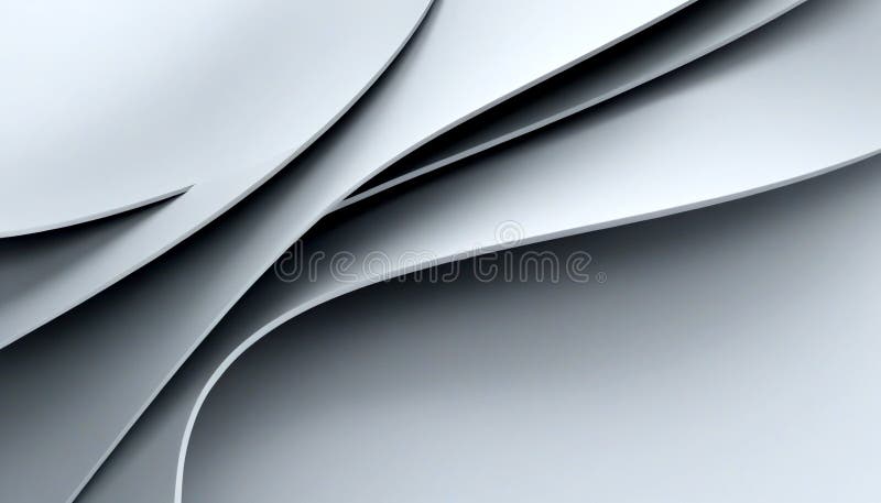 Elegant Curves of Paper in a Soft Minimalist Setting Stock Illustration ...