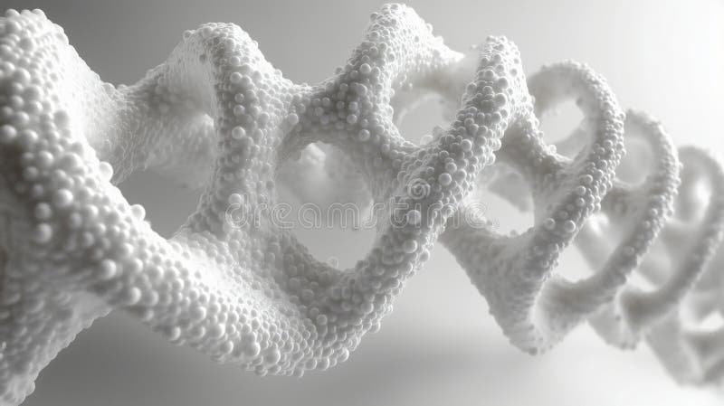Elegant 3D Abstract Structure in Smooth White Design with Depth Stock ...