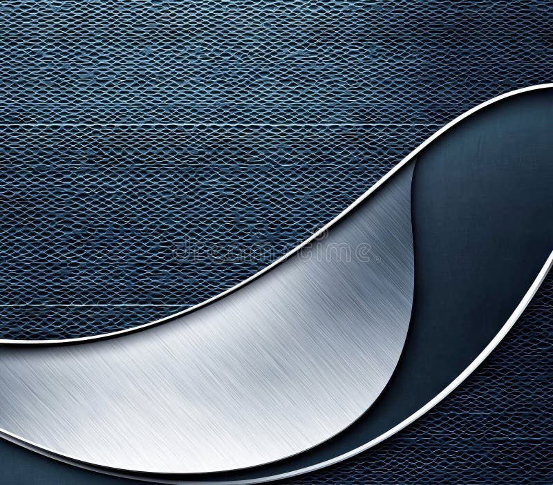 An Elegant 3D Chrome Brushed Metal Texture Design with a Silver ...