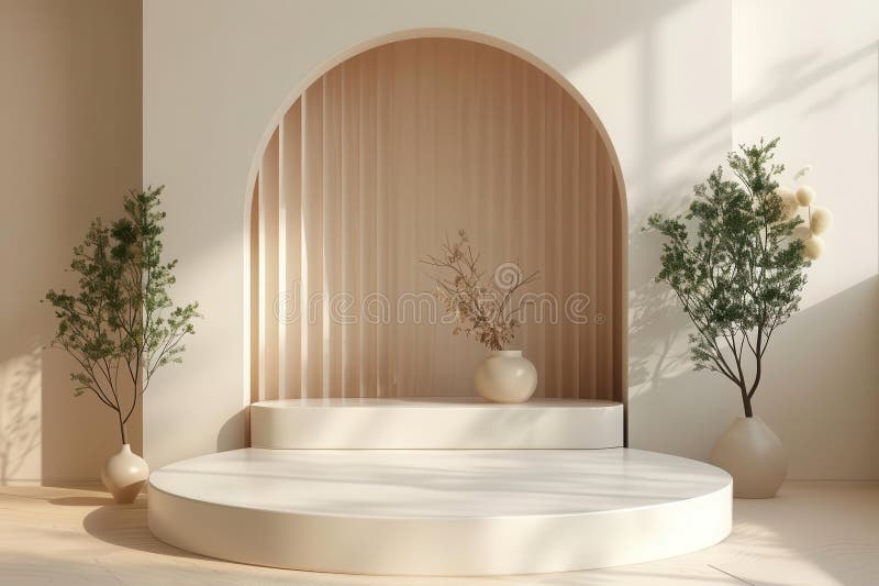 Elegant 3D Render of a Floating Circular Platform, Minimalist Product ...