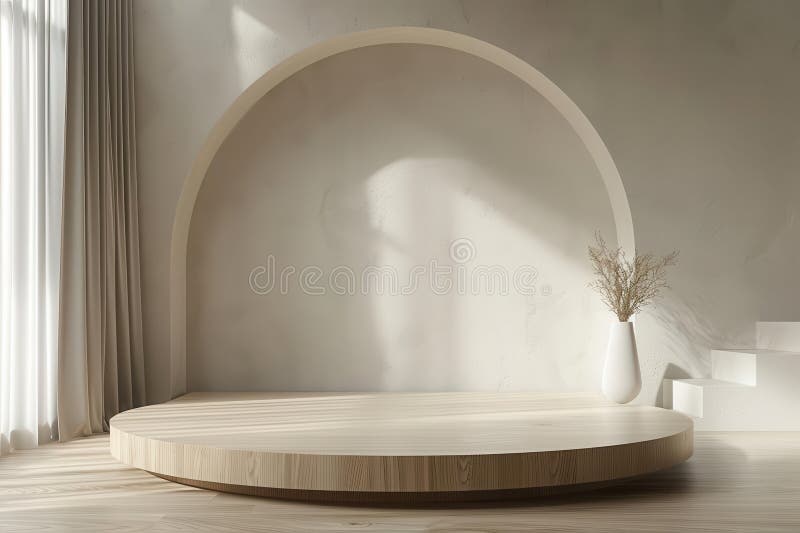 Elegant 3D Render of a Floating Circular Platform, Minimalist Product ...