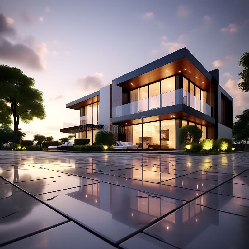 Elegant 3D Render: House Isolated on a White Background Stock ...