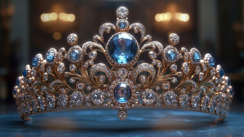 Elegant 3D Render of an Intricate Luxury Tiara Stock Illustration ...