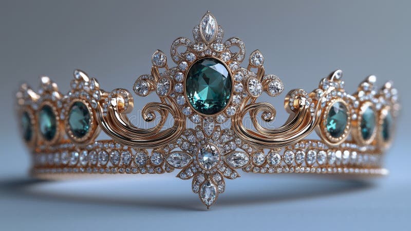 Elegant 3D Render of an Intricate Luxury Tiara Stock Illustration ...