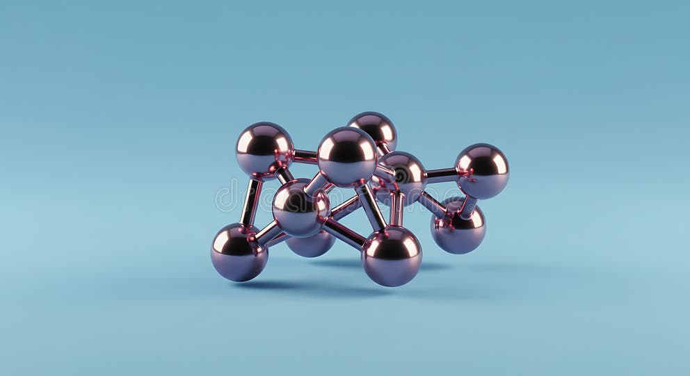 Abstract Metallic Molecular Structure, Network Connection Concept Stock ...