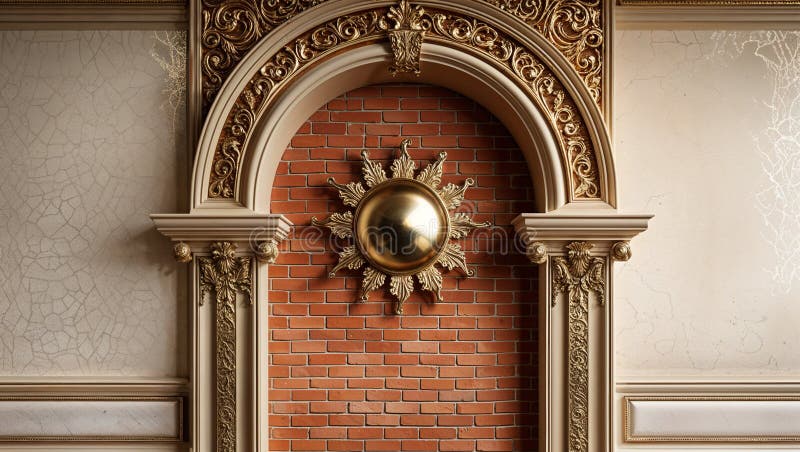 Classical Pillar Archway with Brick Wall Texture – 3D Architectural ...