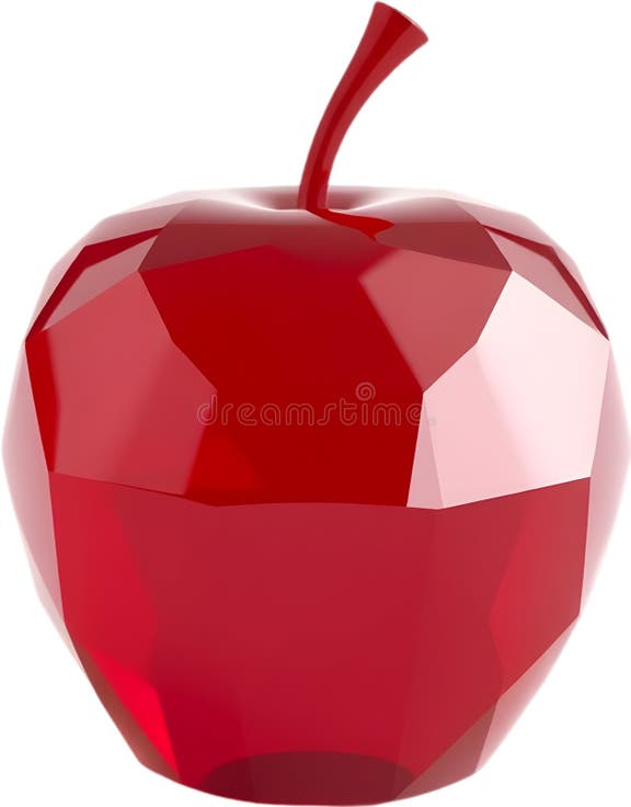 Realistic Ruby Apple Gemstone Render with Polished Brilliance. Stock ...