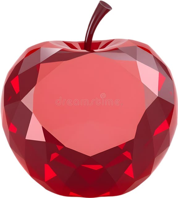 Realistic Ruby Apple Gemstone Render with Polished Brilliance. Stock ...