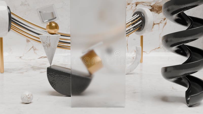 Physics 3D Loop Shapes Animation Stock Video - Video of design, flow ...