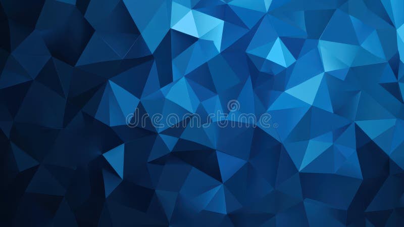 An Elegant Dark Blue Polygon Background Illuminated with Soft Blue ...