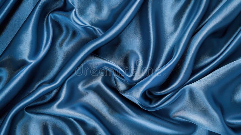 Elegant Dark Blue Silk Fabric Texture Creates a Luxurious Backdrop ...