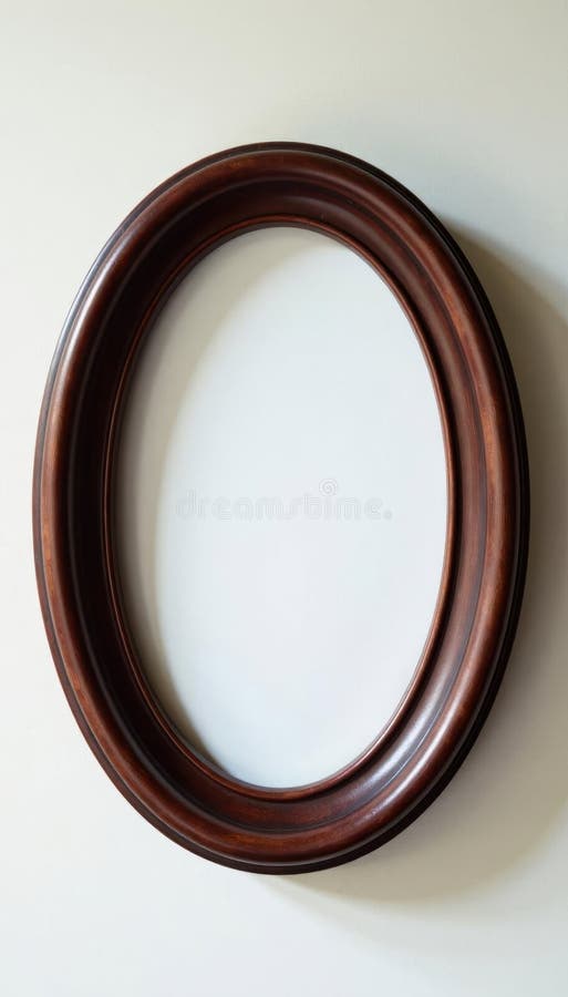 Elegant Dark Brown Oval Wood Frame, Smooth Finish, Brown, Dark Brown ...